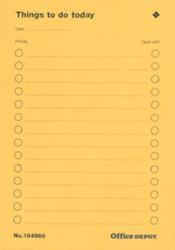 Office Depot Things to do today pad A4 by Viking