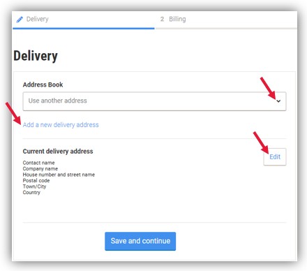 Can I choose a different delivery address?