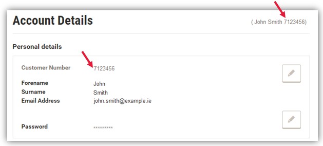 Where can I find my customer account number?