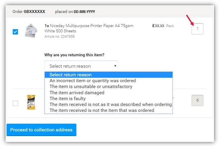 How do I return an item?